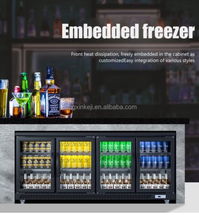 Industrial refrigerator display mini bar fridge Glass door chiller ...