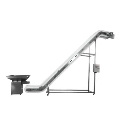 Food grade plastic inclined conveyor assembly line equipment inclined ...