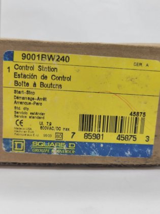 Square D 9001BW240 2-Unit Pushbutton Control Station Start Stop 600V ...