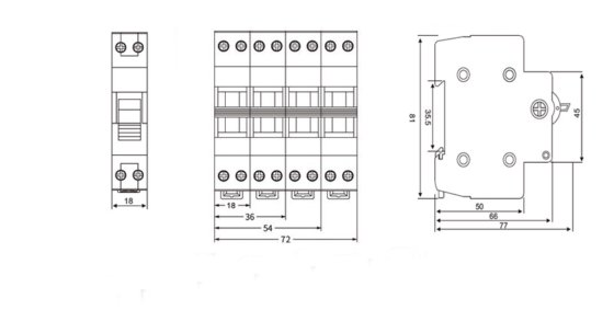 NSIS-63 1P Modular Changeover Switch in Wenzhou, Zhejiang, China