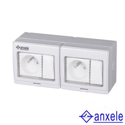 ASW-2FRS 2 Gang Switch 2 Gang Socket in Wenzhou, Zhejiang, China