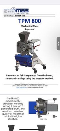 2020 Thomas Precision TPM 800 Mechanical Meat Separator in New York, NY ...