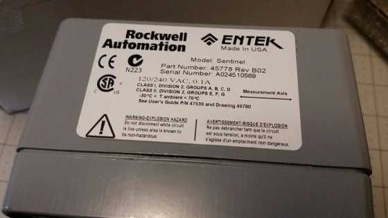 Rockwell Automation Entek Sentinel Vibration Monitor - 45778 Rev B02 ...