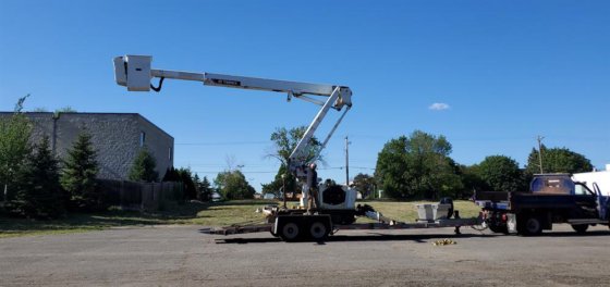 2015 Tracked Boom Spider Articulating Backyard Lift and trailer -Terex ...