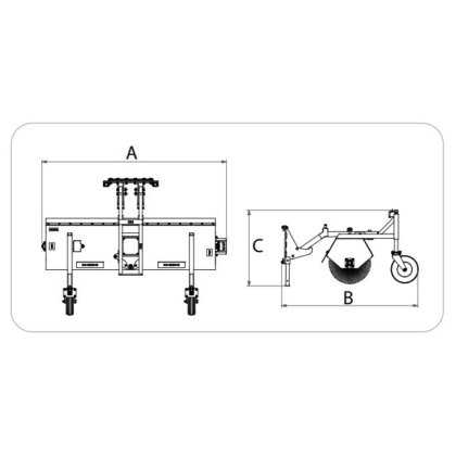 Digga 2000mm Cleana Angle Broom 3PL Hyd Pivot for Single Remote Mach ...