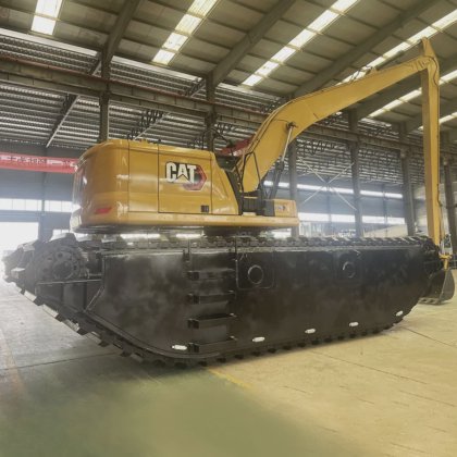 Swamp Buggy Marsh Amphibious Excavator Floating Pontoon for Swamp Mud ...