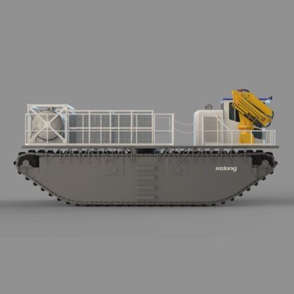 Excavator Marsh Buggy with Pontoon Tracks for Swamp Dredging and Flood ...
