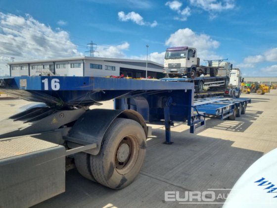 Wabco Tri Axle Step Frame Extendable Low Loader Trailer, Rear Steer in ...