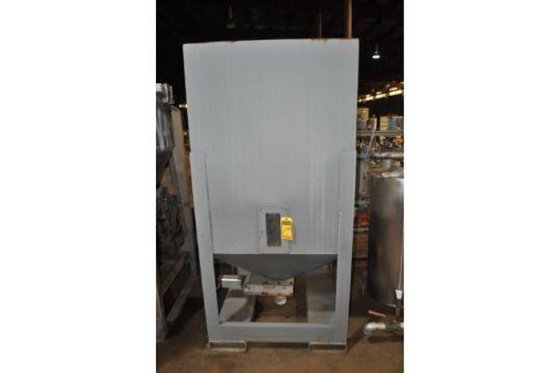 PORTABLE CONE BOTTOM STAINLESS HOPPER FEEDER, W/valve and sight glass ...