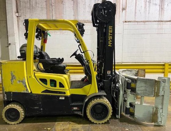 12,000 POUND HYSTER MODEL S120FTPRS PAPER ROLL CLAMP TRUCK FORKLIFT in ...