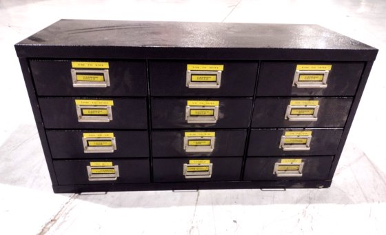 Vintage Buddy Products 12 Drawer Steel Storage Cabinet 30"x15.5"x12 ...