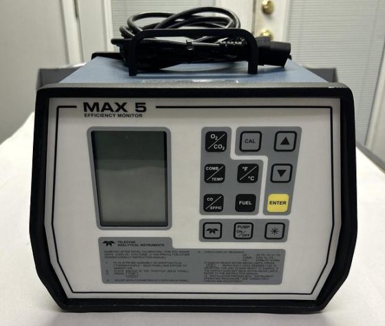 TELEDYNE ANALYTICAL INSTRUMENTS,MAX5,PORTABLE COMBUSTION EFFICIENCY ...