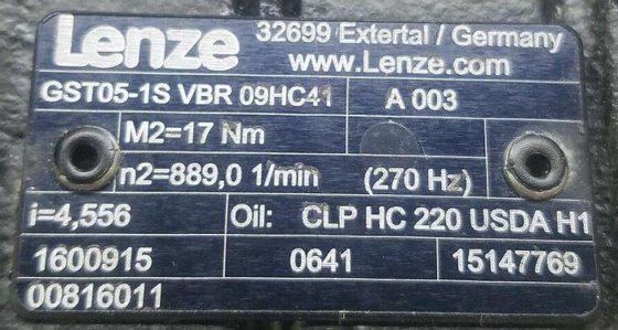 LENZE MCS 09H41-RS0P1-Z0D0-ST6S00N-R0SU/LENZE GST05-1S VBR 09HC41 in ...