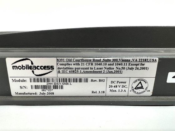 CORNING MobileAccess 1000 2000-IDEN-SMR-L Remote Hub Unit iDEN/SMR-Page ...