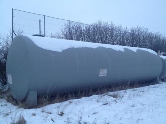 100 m3 iron tank horizontal in Harndrup, Denmark