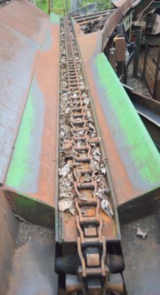 log haul conveyors 30ft long, H132 with flites log chain conveyor in ...