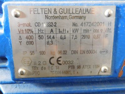 7.5 kW (ATEX) electr ELECTRICAL #211780 in Princeton Junction, NJ