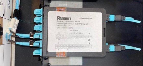 2U Panduit Opticom Fiber Patch Panel W/ Bulk Heads in Shippensburg, PA, USA