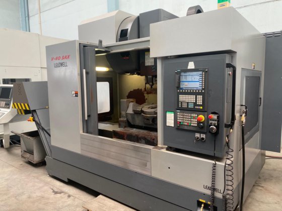 Leadwell V-40 5AX CNC VERTICAL MACHINING CENTER 2012 model TYPE V-405AX ...