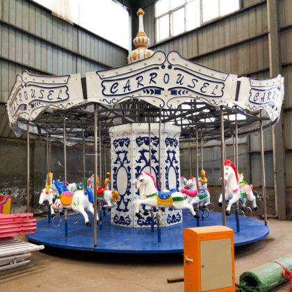 carnival game fiberglass carousel horse rides, merry go round carousel ...