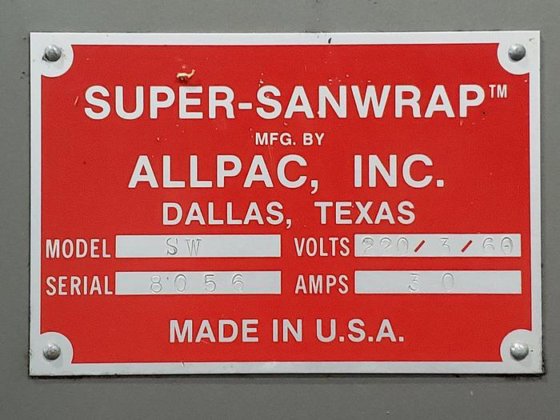 Allpac SW Super-Sanwrap™ Fin Seal Wrapper in Abbotsford, British ...
