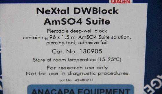 Qiagen 130905 NeXtal DWBlock AMSO4 Suite Pierceable Deep-Well Block New ...
