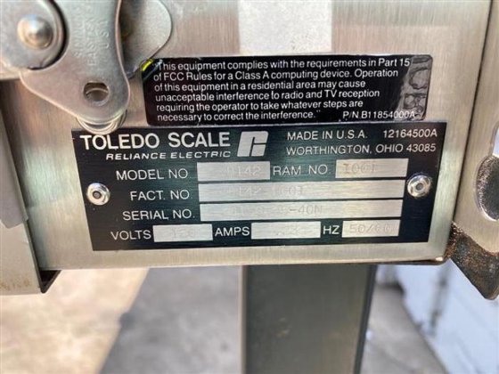 Mettler Toledo Model 8142 Floor Scale, 30" x 24" platform in Los ...