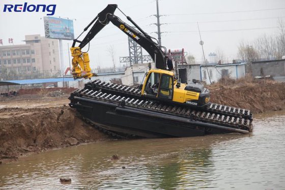 Amphibious Pontoon Floating Undercarriage Swamp Excavator Pontoon in ...