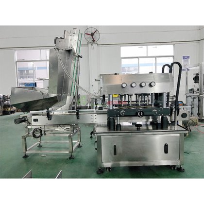 Automatic Lug Cap Feeder Glass Bottle Capping Machine Bottle Capper in ...