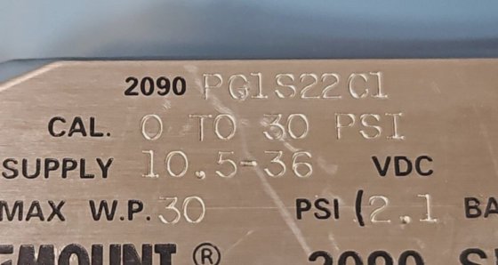 ROSEMOUNT 2090 PG1S22C1 SMART HART TRANSMITTER. Loc6D-23 in Duncan, SC, USA