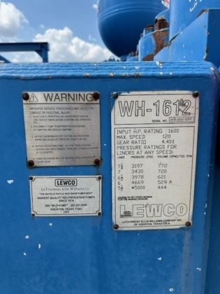 Lewco WH1612 Mud Pumps in The Woodlands, TX, USA