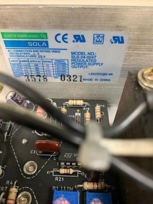 SOLA SLS-24-024T REGULATED POWER SUPPLY 24V, 2.4A, SLS24024T. NICE UNIT ...