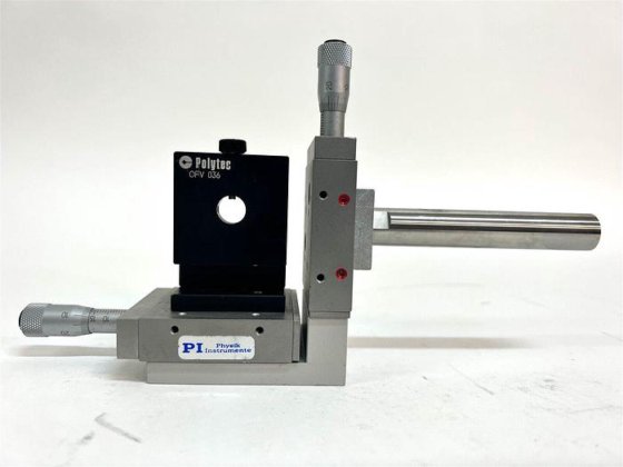 Physik Instrumente XY Linear Stages X 2 & Polytec OFV 036 Mirror mount ...