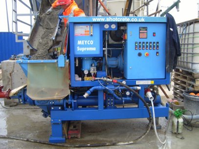 Meyco Suprema Electric Shotcrete Pump in England, United Kingdom