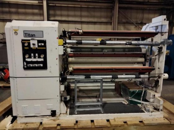 62" TITAN MODEL SR5 CANTILEVERED DUPLEX SLITTER REWINDER 24" OD REWIND ...