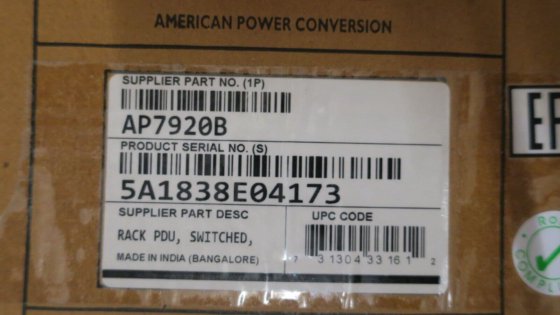 NEW APC AP7920B Switched Rack PDU 1PH 10A 8 Outlets C13 1U Rackmount ...