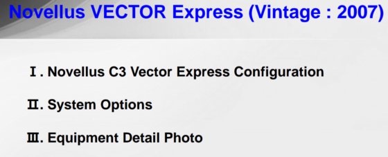 Novellus C3 Vector Express AHM PECVD in Asia