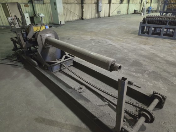 8' VARIABLE SPEED TAKE UP MANDREL 8" MANDREL DIAMETER, POWER PUSH ...