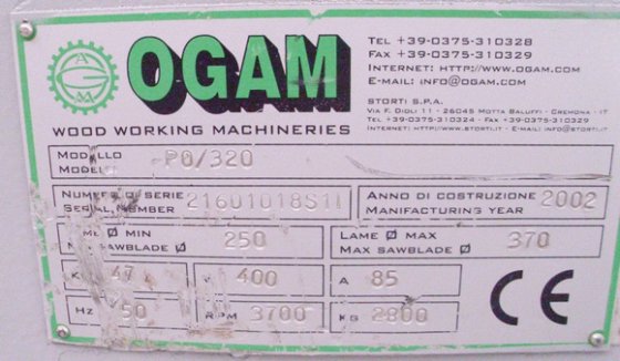 Usata MULTILAME OGAM MOD.PO-320 C.E. MOTORE HP.60 KW.47 in Arezzo, Italia