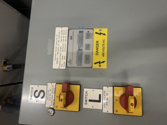 ASCO Automatic Transfer Switch Panel with Bypass Isolators – 400V ...
