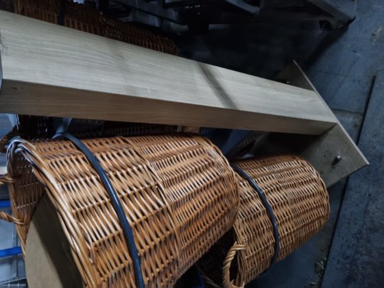 Bakery store baguette window display in Amsterdam, Netherlands