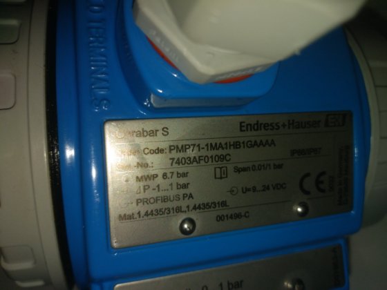Pressure transmitter Cerabar S, PMP71-1MA1HB1GAAAA Endress und Hauser ...