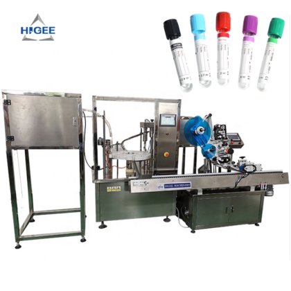 Higee 10ml Reagent test tube filling capping machine blood collection ...