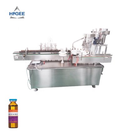 Rotary automatic cough syrup bottle filling and capping machine for ...