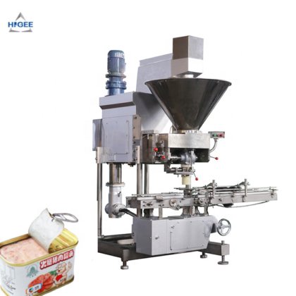 340g canned pork luncheon meat filling and seaming machine for ...