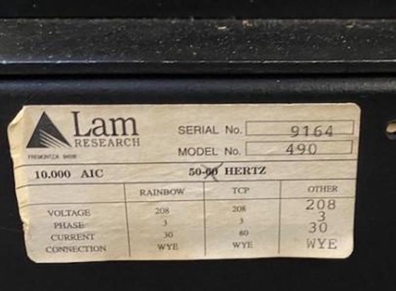 LAM 490 AutoEtch Plama Etch in Europe