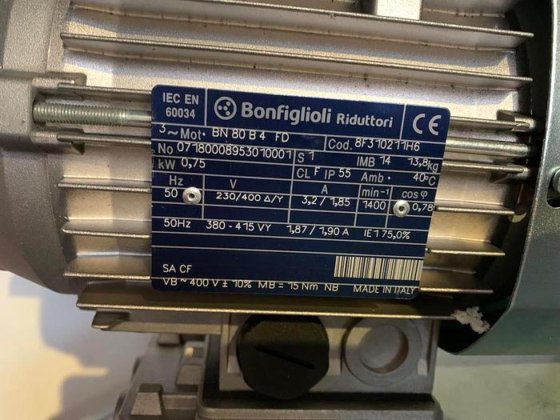 Bonfiglioli Bn 80 B4 Fd 0 75kw 1400rpm In Warsaw Poland