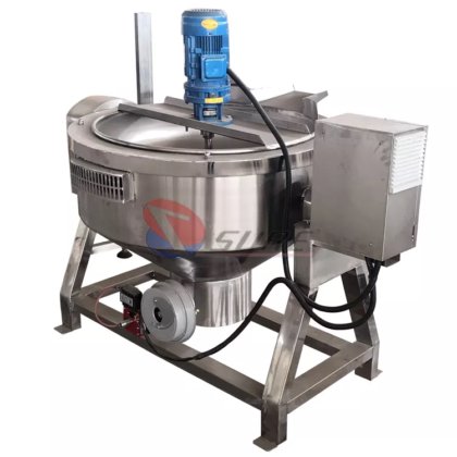 Gas heating vacuum 200 liter double sugar jacked cooking pot jacketed ...