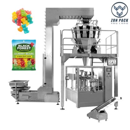 Automatic Snack Food Gummy Bear Candy Packing Machine PLC Control in ...