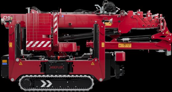 Mini crane Hoeflon C10e in Barneveld, Netherlands